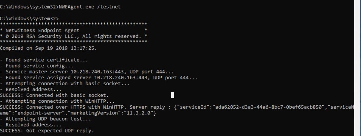How to test the Connectivity between RSA NetWitness Endpoint Agents and ...